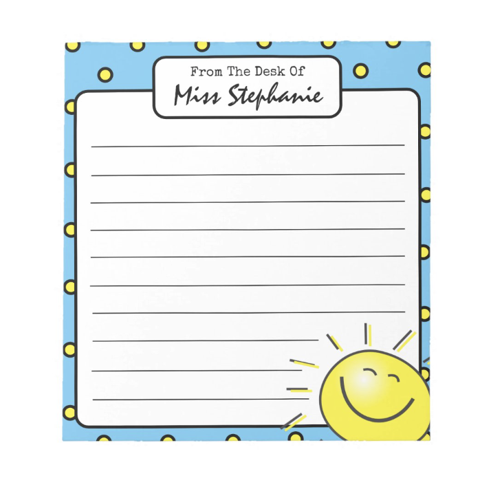 Shop Cute Personalized Lined Notepads For Teachers Here! - JPMCreations